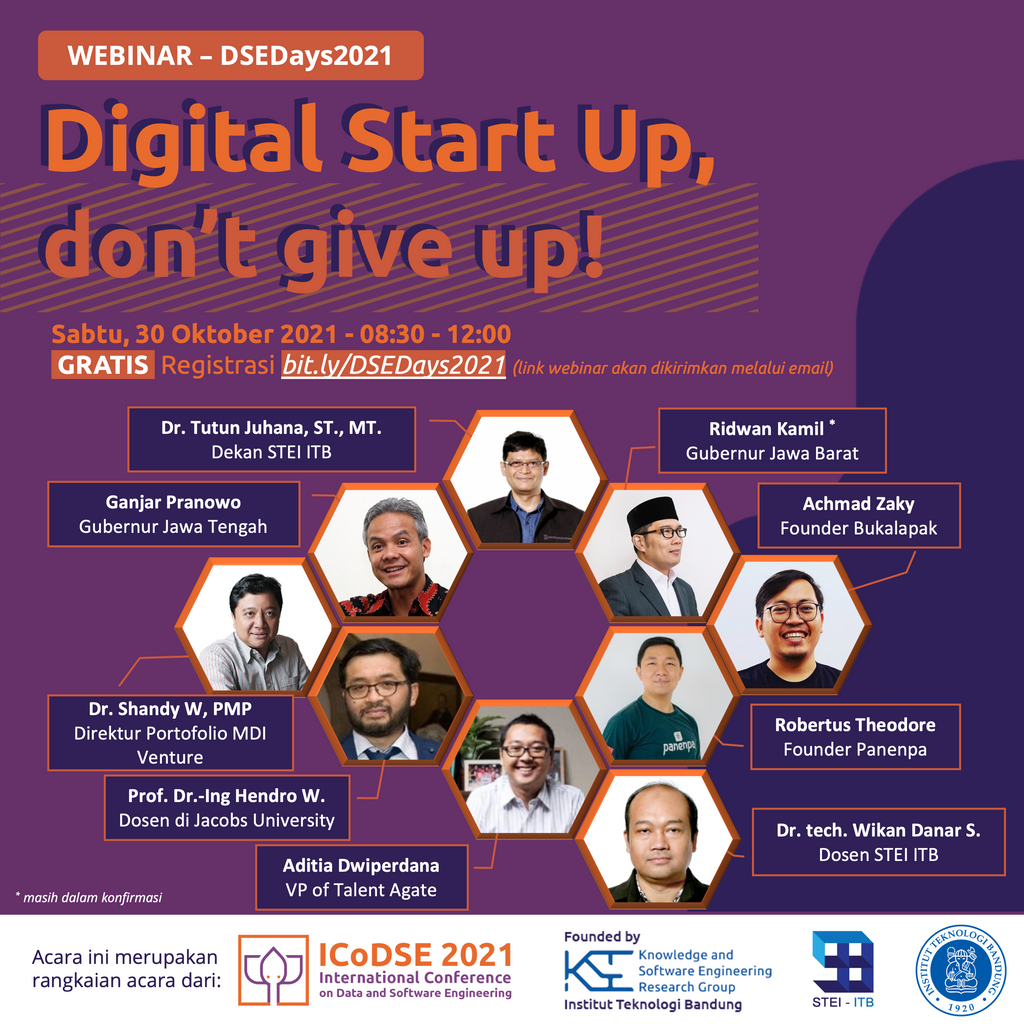DSE Day Webinar: Digital Start-Up, don't give up! - ICoDSE 2025